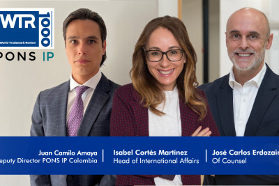 PONS IP CONSOLIDATES ITS LEADERSHIP FOLLOWING THE WORLD TRADEMARK ...